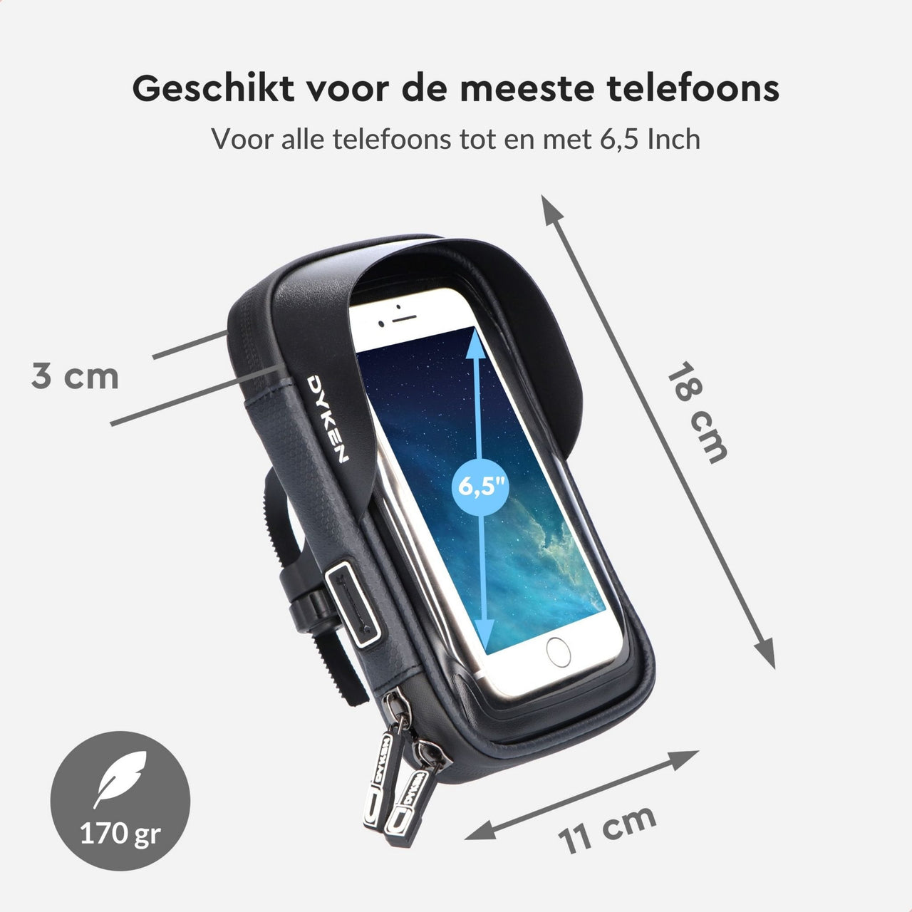 Dyken Telefoonhouder Fiets - GSM Houder voor de Fiets